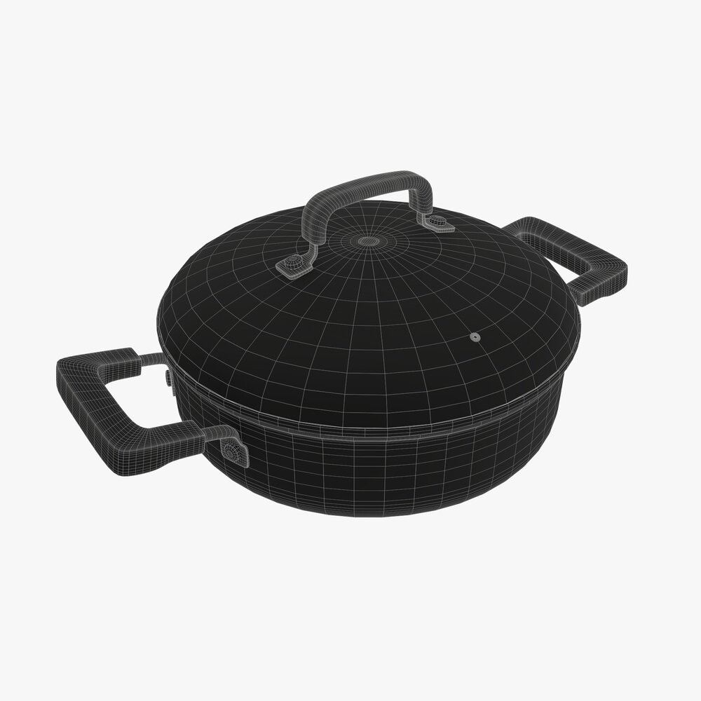 Kitchen Pot 04 27cm 3D model - Download Tableware on 3DModels.org