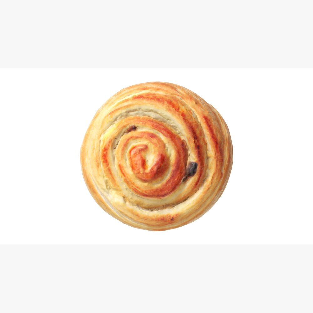 Raisin Bun 3D model - Download Dairy, Bakery on 3DModels.org