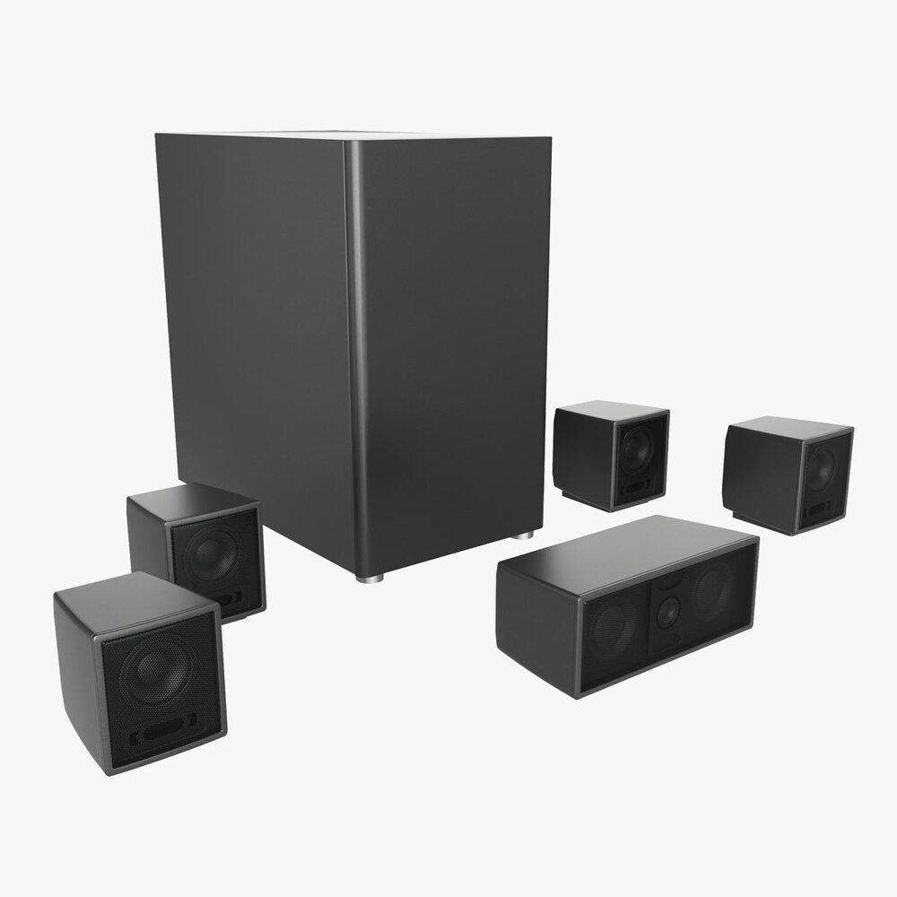 Sistema de Audio 6.1 para Hogar Modelo 3D - Descargar Dispositivos de ...