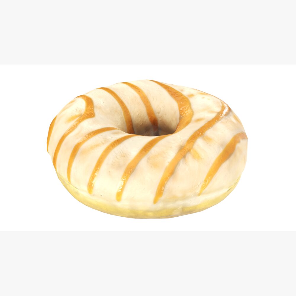 Donut With Caramel Filling 3D model - Download Dessert on 3DModels.org