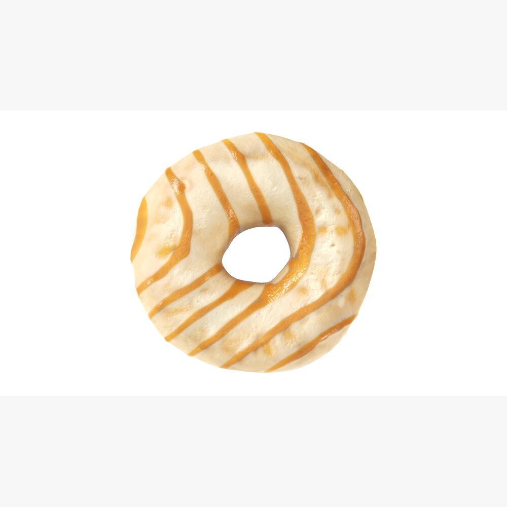 Donut With Caramel Filling 3D model - Download Dessert on 3DModels.org