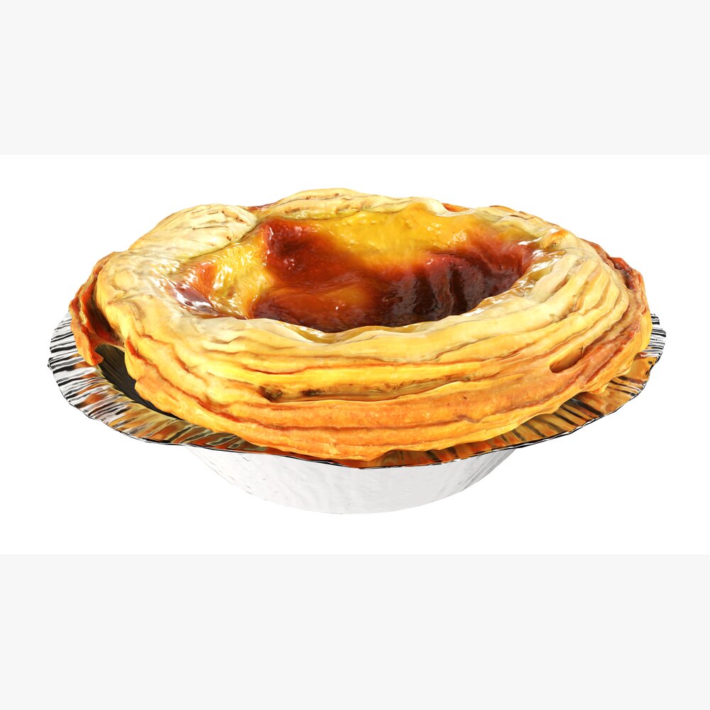 Pastel De Nata Tart 3D model - Download Dessert on 3DModels.org