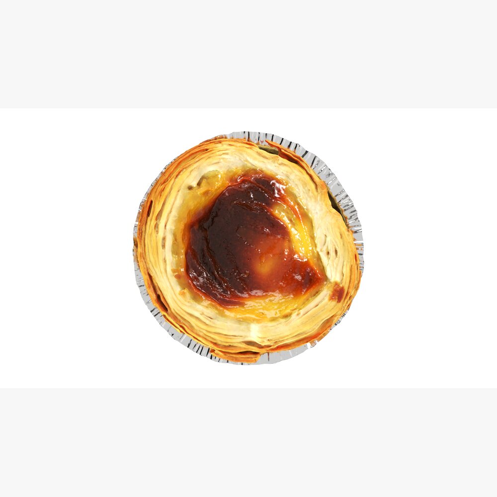 Pastel De Nata Tart 3D model - Download Dessert on 3DModels.org