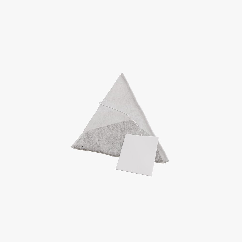 Tea Bag With Label 06 3D model - Download Mockup on 3DModels.org
