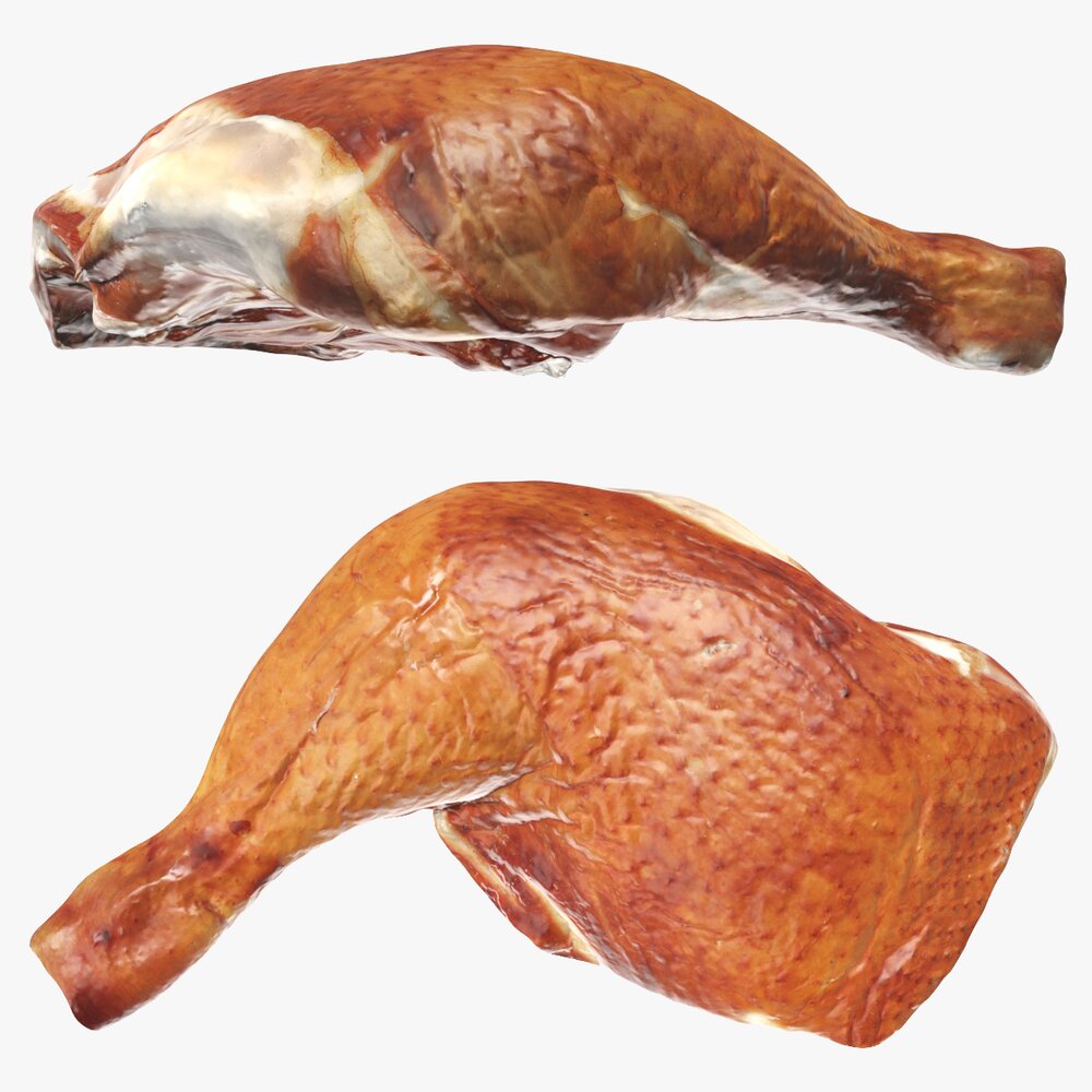 Smoked Chicken Leg 3D model - Download Meat And Poultry on 3DModels.org