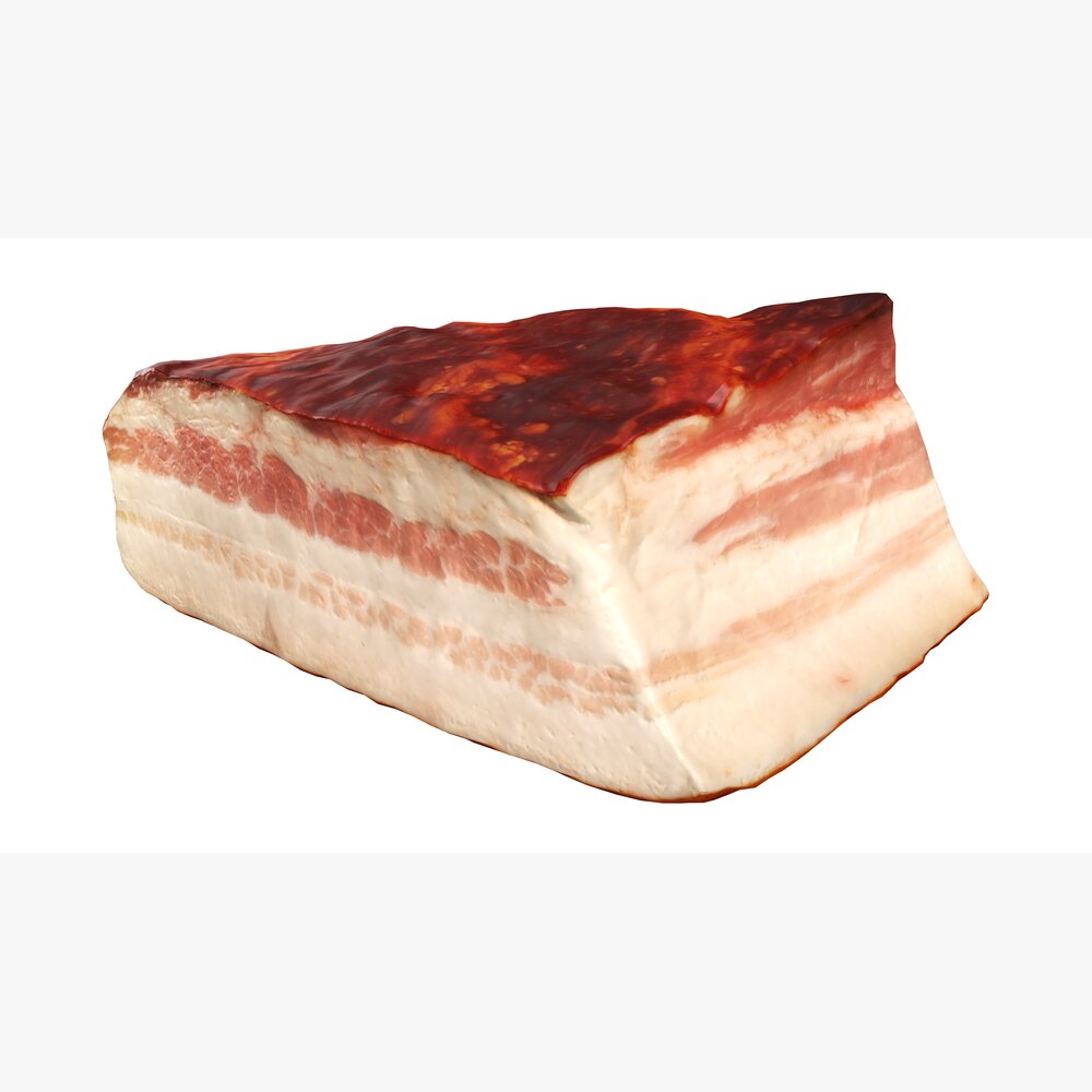 Smoked Pork Belly 3D 모델 - 다운로드 육류 및 가금류 on 3DModels.org