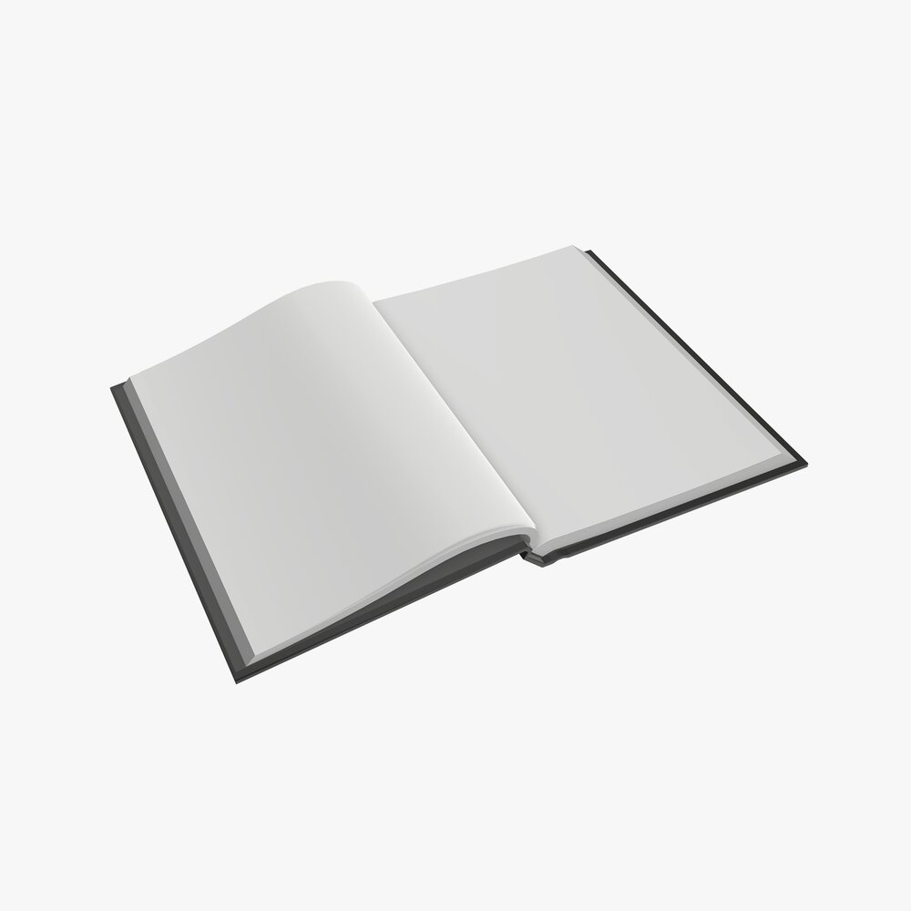 Notebook Opened Size A6 3D model - Download Stationery on 3DModels.org