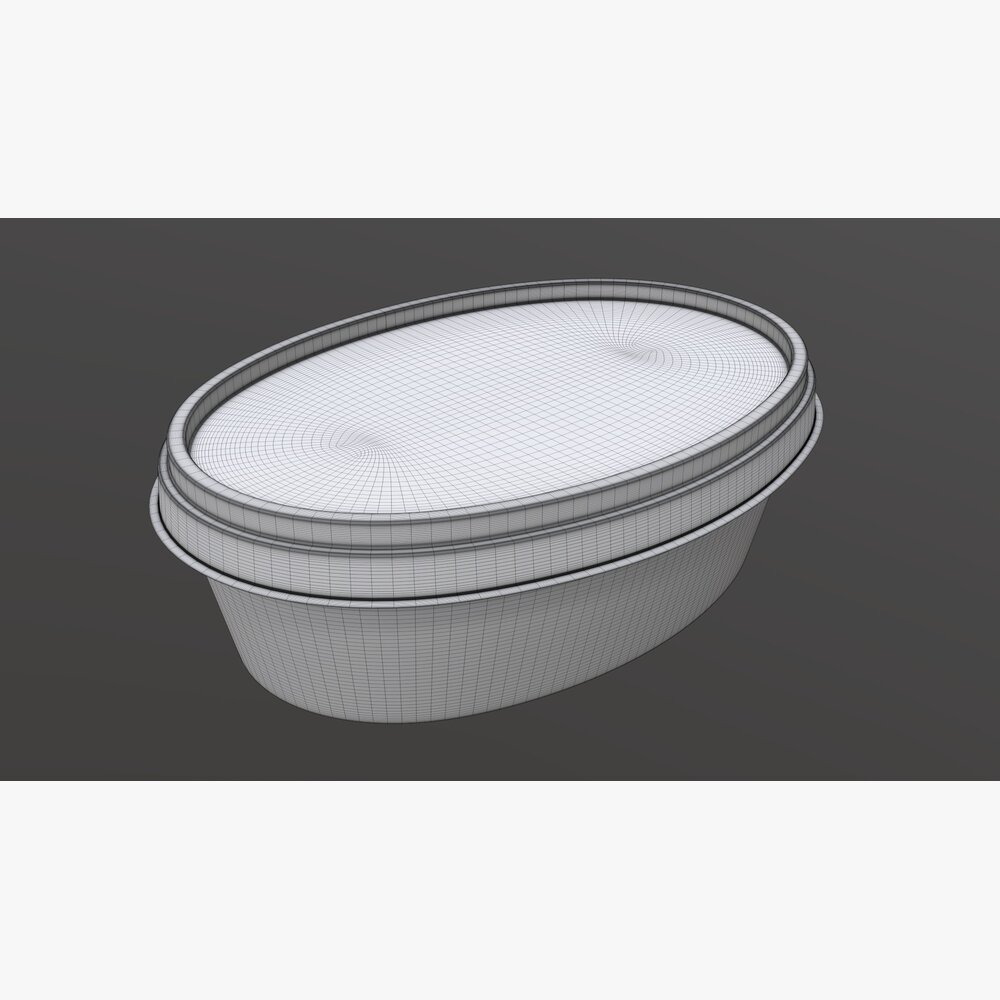 Margarin Oval Package 02 3D model - Download Mockup on 3DModels.org