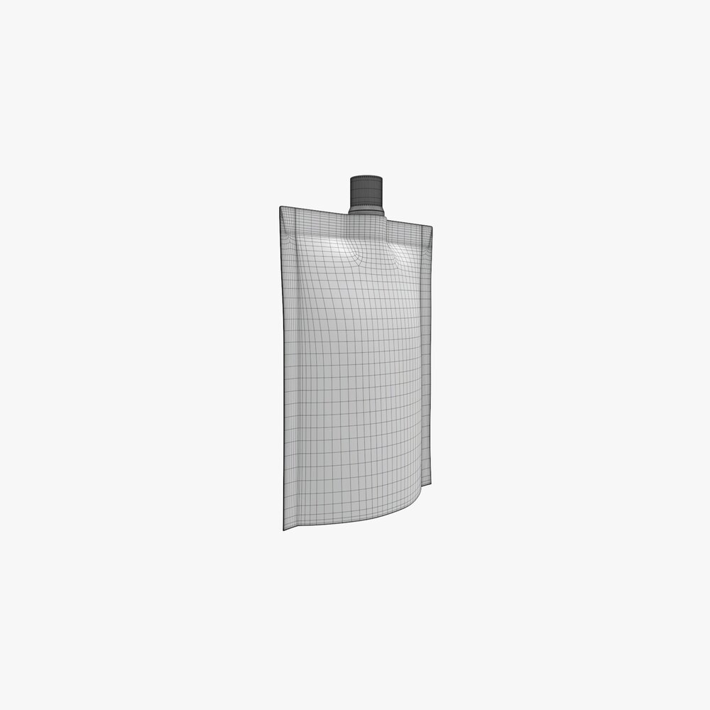 Blank Pouch Bag With Top Spout Lid Mock Up 07 3D model - Download ...