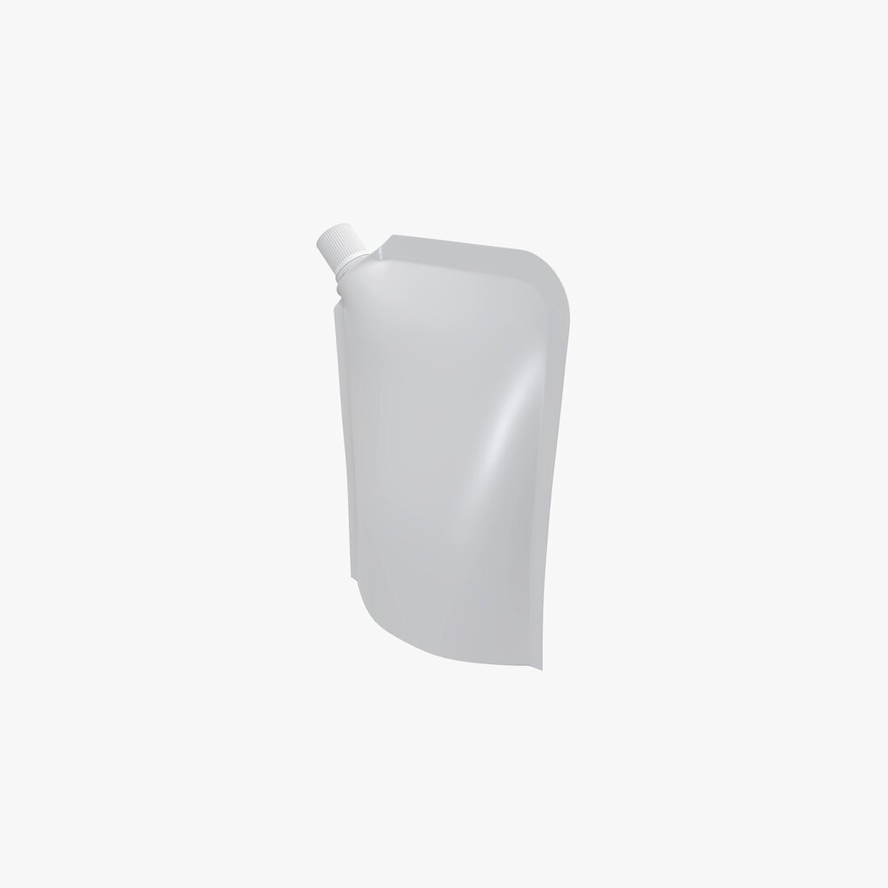 Blank Pouch Bag With Corner Spout Lid Mock Up 04 3D model - Download ...