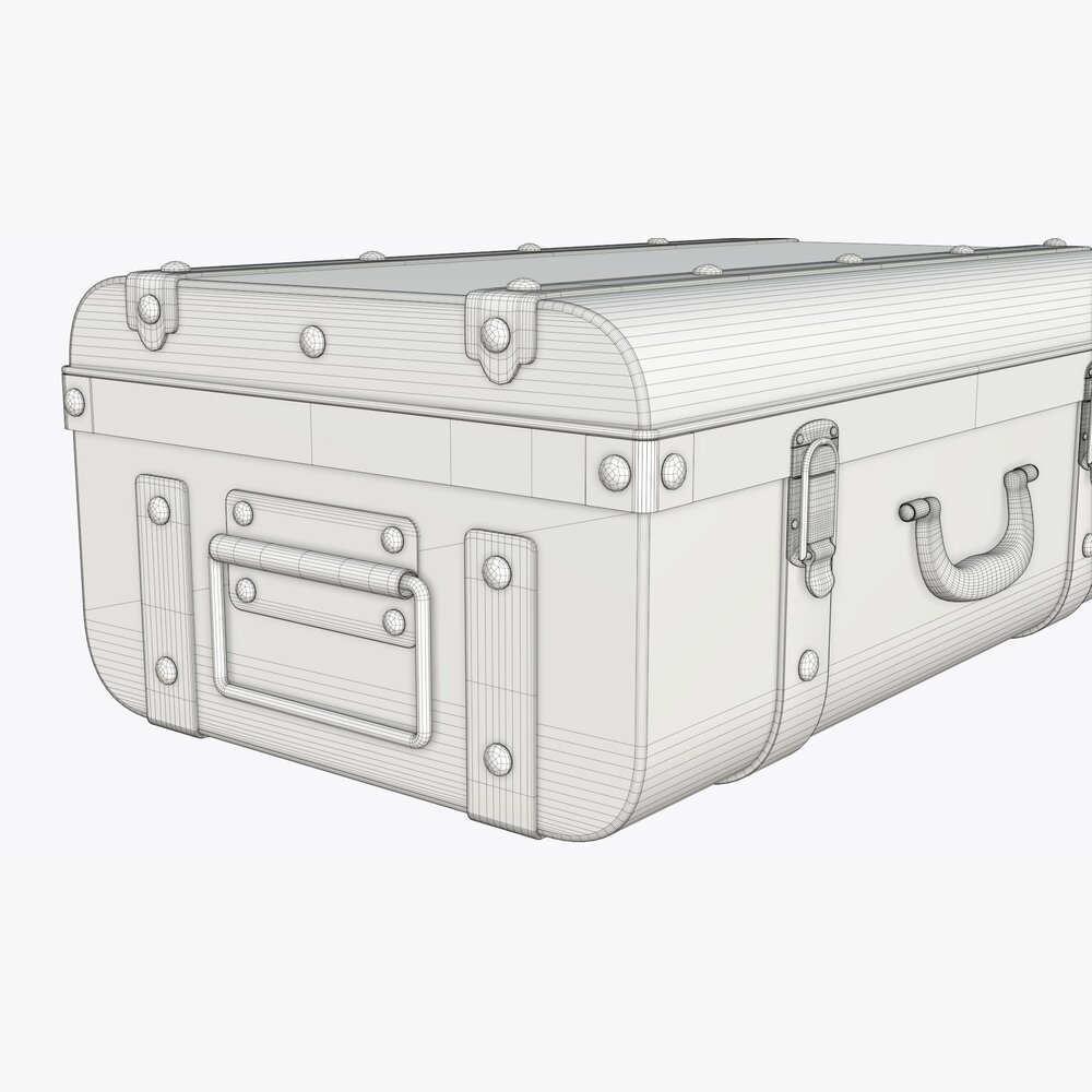 Metal Suitcase Trunk With Lock 3D model - Download Hobbies on 3DModels.org