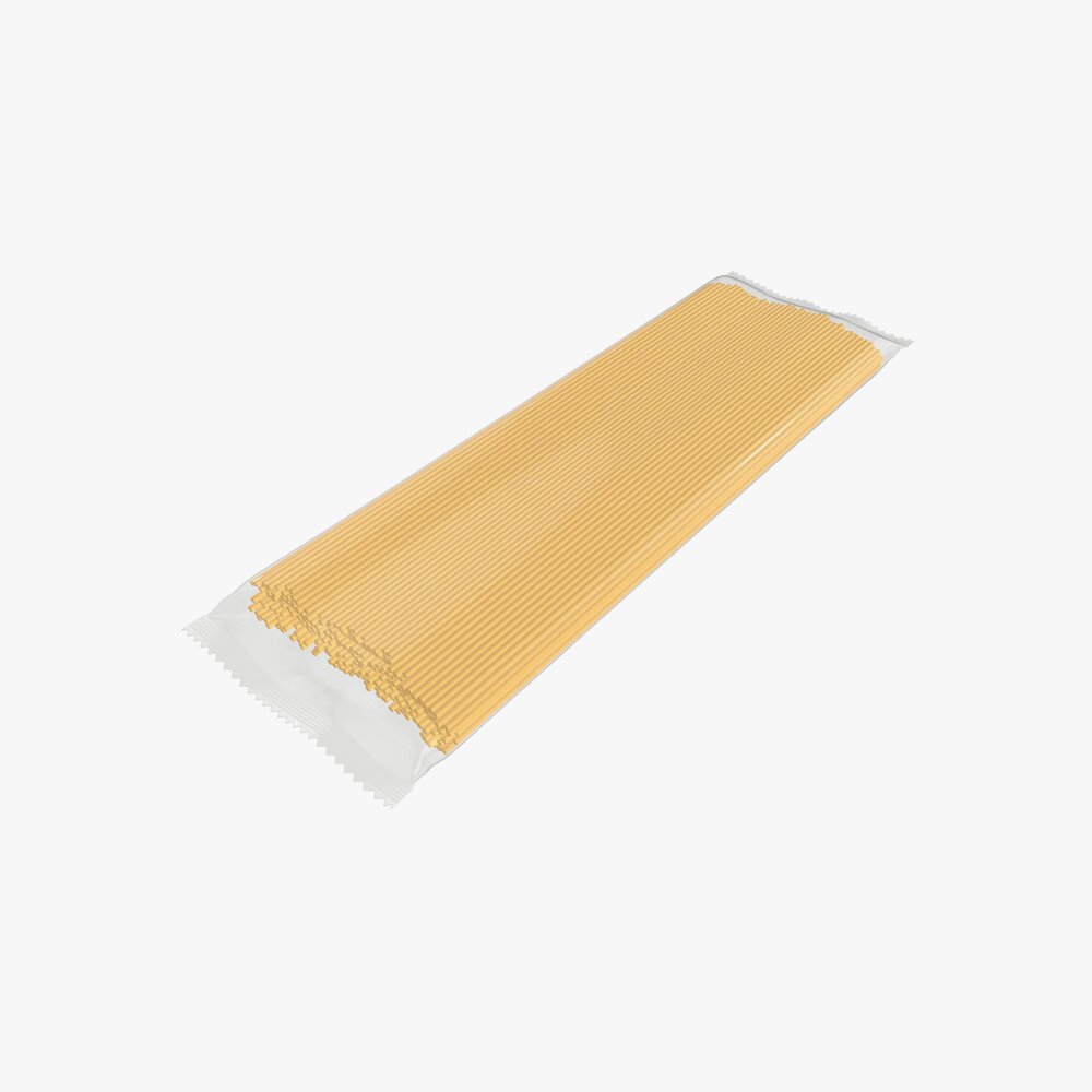 Pasta Spaghetti Package Transparent 3D model - Download Mockup on ...