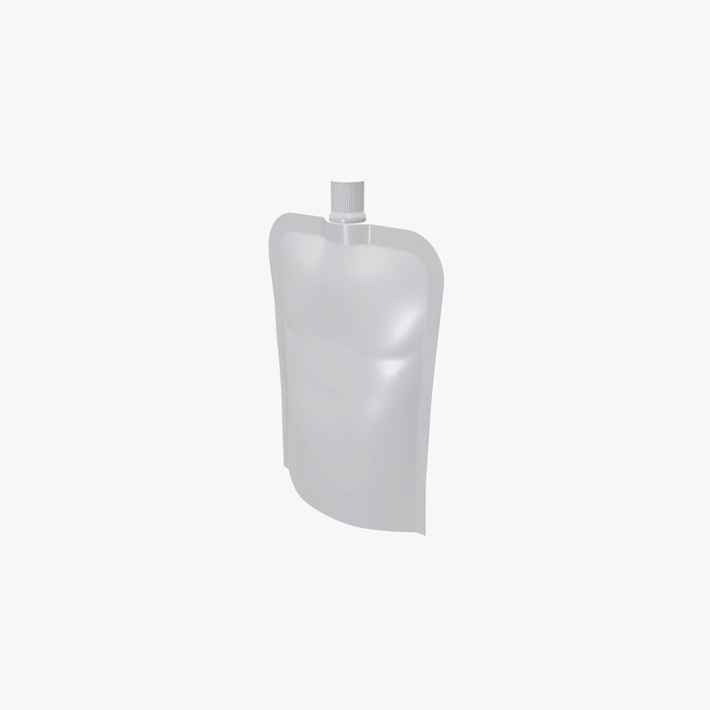 Bolsa Tipo Pouch en Blanco Con Tapa de Boquilla Superior Maqueta Modelo ...
