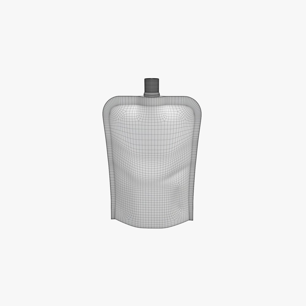 Bolsa Tipo Pouch en Blanco Con Tapa de Boquilla Superior Maqueta Modelo ...