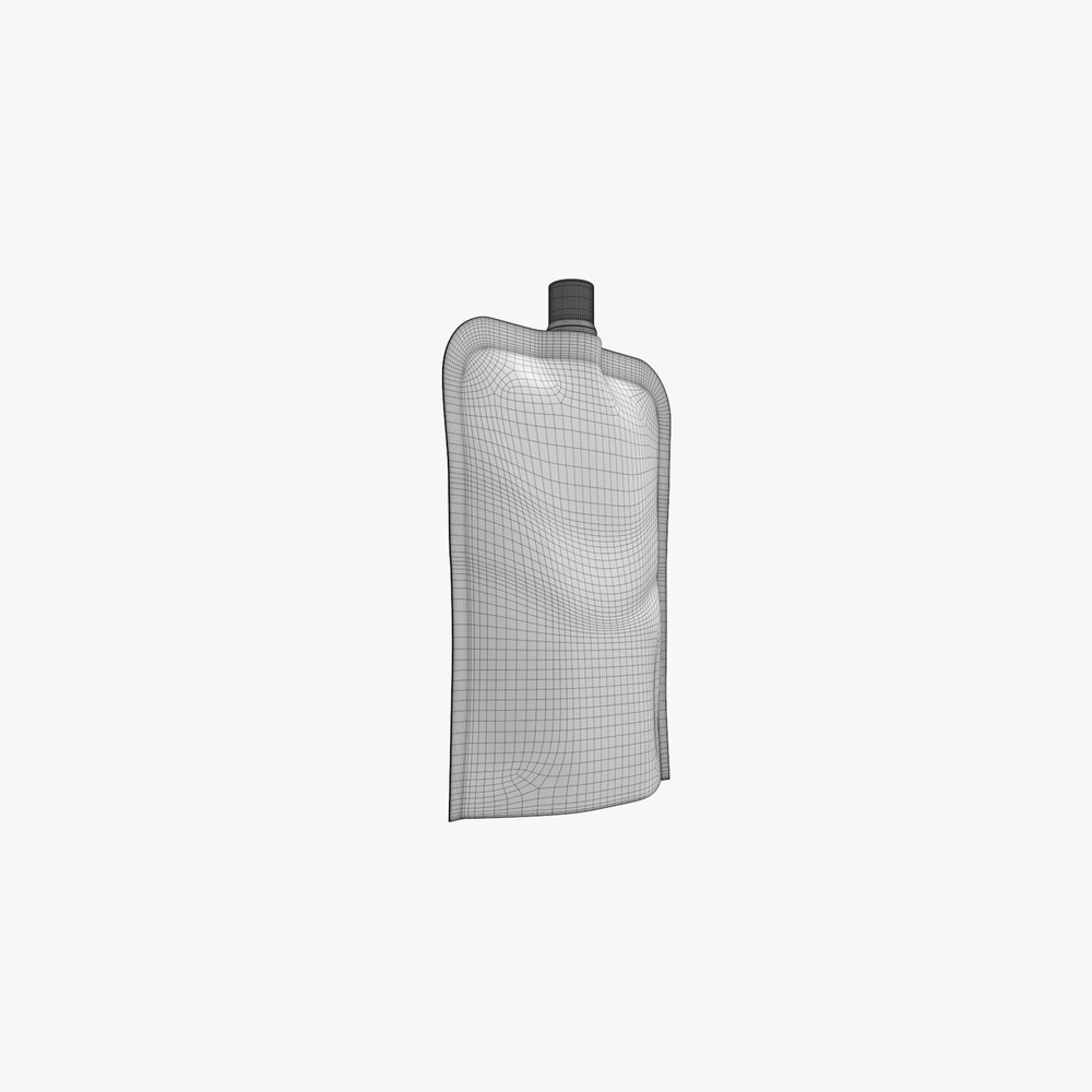 Bolsa Tipo Pouch en Blanco Con Tapa de Boquilla Superior Maqueta Modelo ...