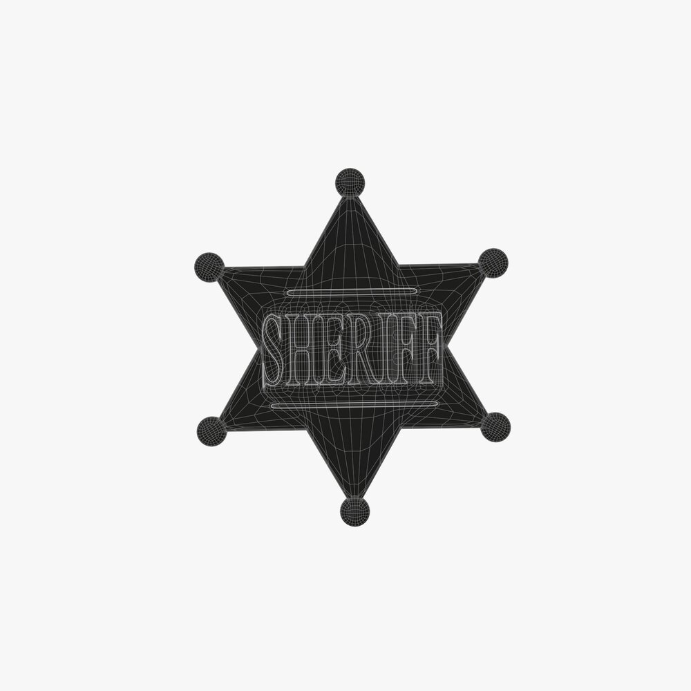 Sheriff Badge 3D model - Download Accessories on 3DModels.org