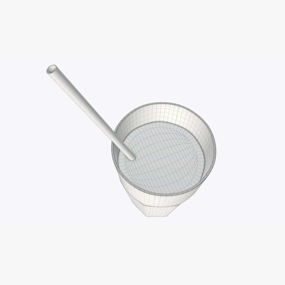 Tall Rocks Glass With Orange Juice And Straw 3D model - Download ...