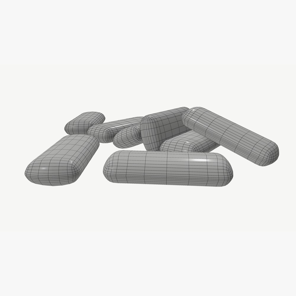 Set of Spearmint Chewing Gum 3D model - Download Dessert on 3DModels.org