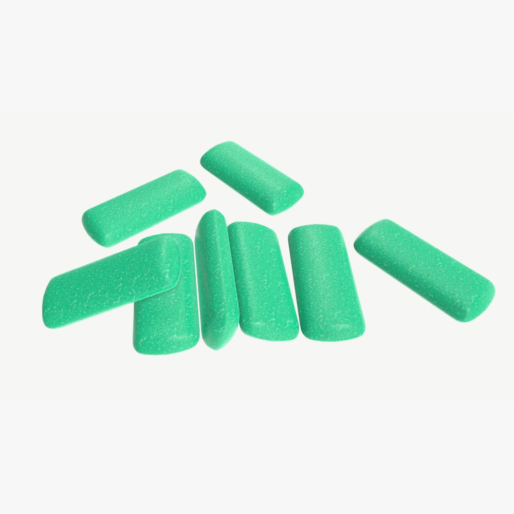 Piezas de Chicle Verde Modelo 3D - Descargar Postre on 3DModels.org