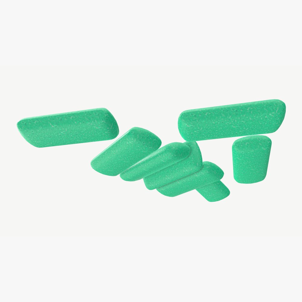 Piezas de Chicle Verde Modelo 3D - Descargar Postre on 3DModels.org