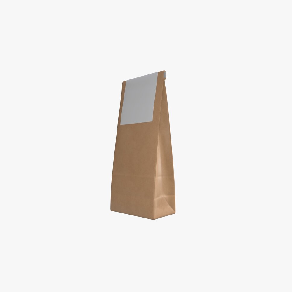 Craft Paper Package 12 3D model - Download Mockup on 3DModels.org