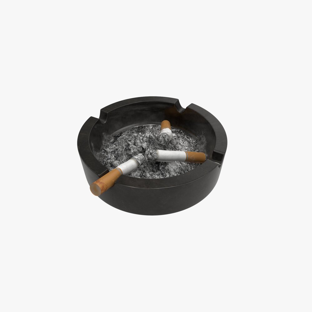 Ashtray Used 3D model - Download Medical Equipment on 3DModels.org