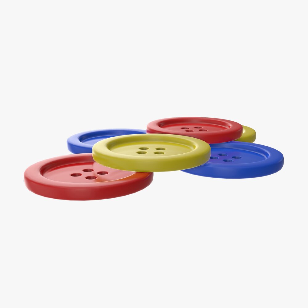 Colorful Sewing Buttons 3D model - Download Hobbies on 3DModels.org