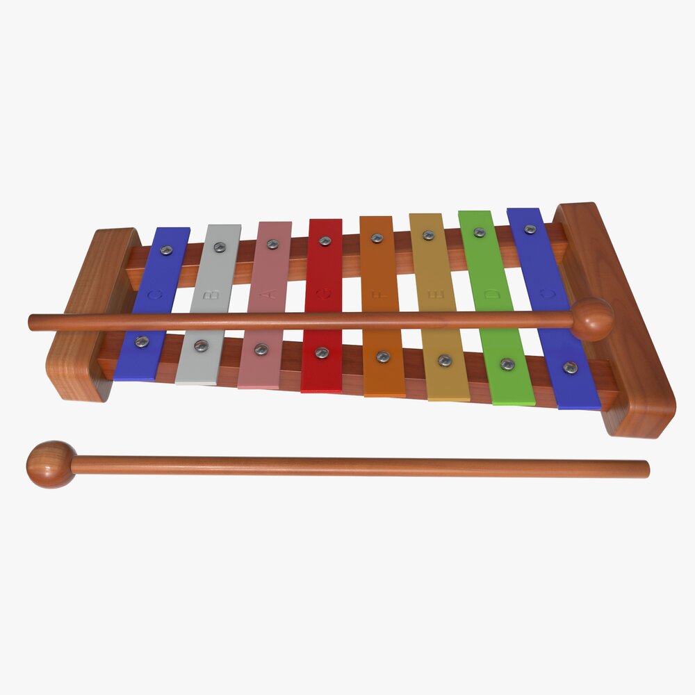 Xylophon Rainbow Childrens 3D model - Download Toys on 3DModels.org