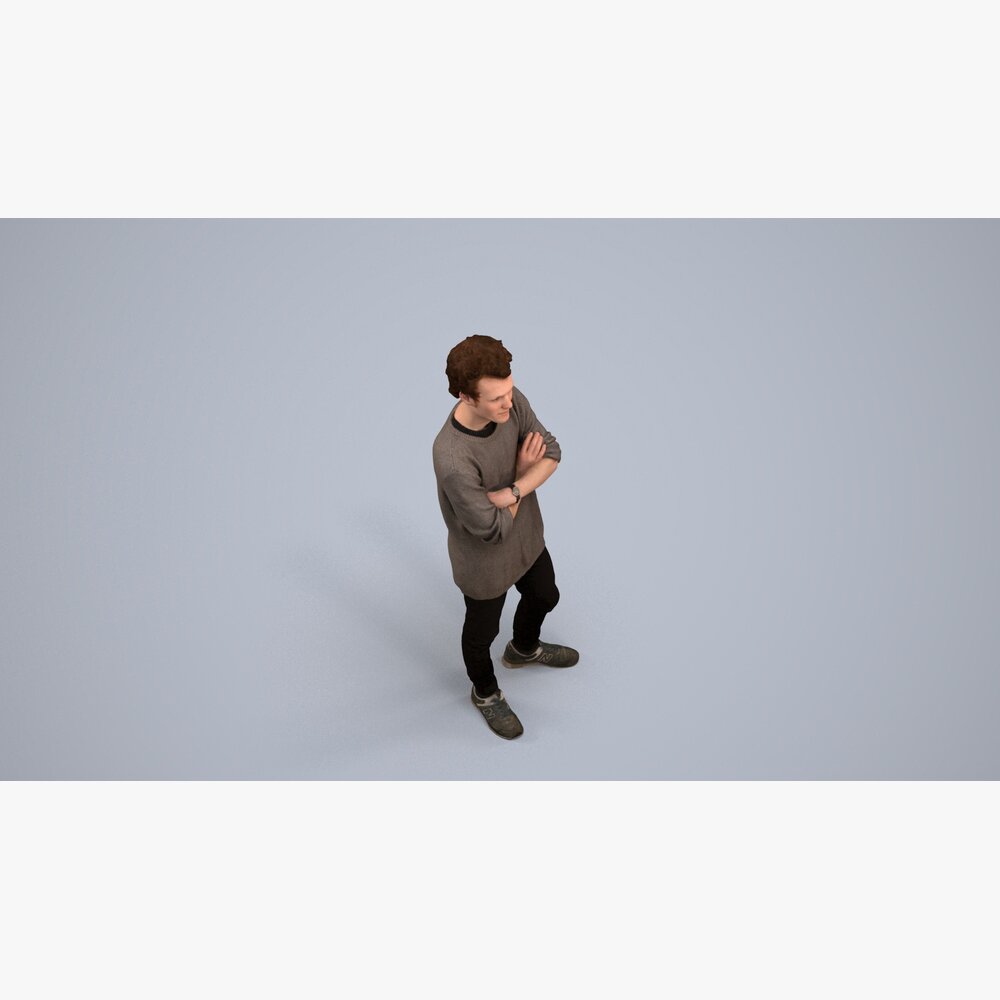 Man With His Arms Crossed 3D model - Download Character on 3DModels.org