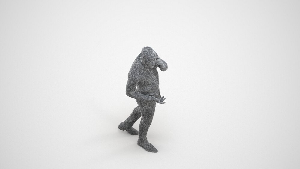 Man in Black Shirt Using Smartphone 3D model - Download Character on ...