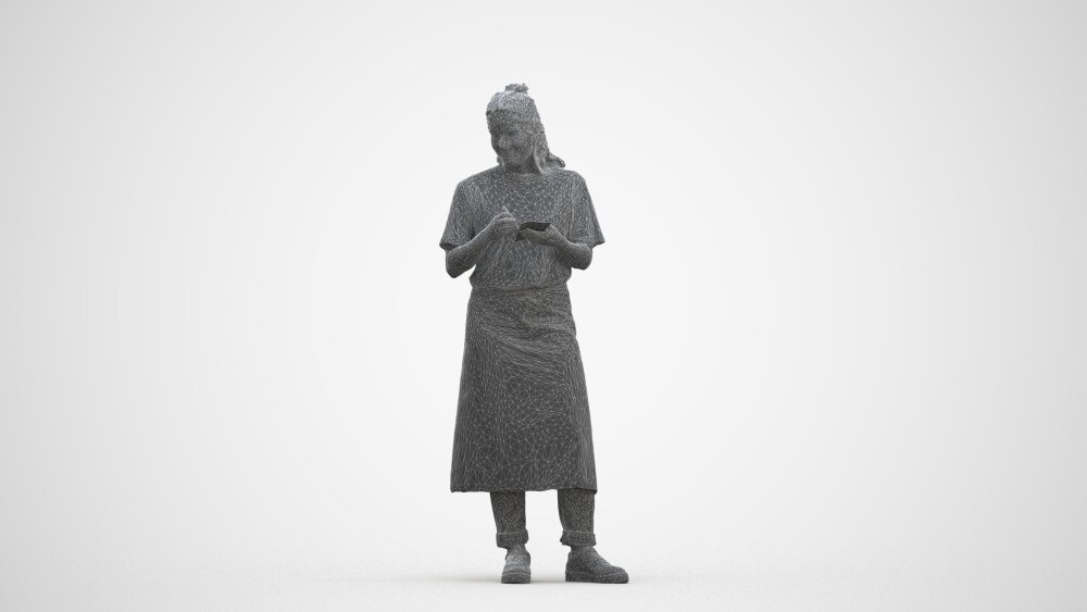 Waitstaff in Uniform with Notebook Modelo 3D - Descargar Character on ...