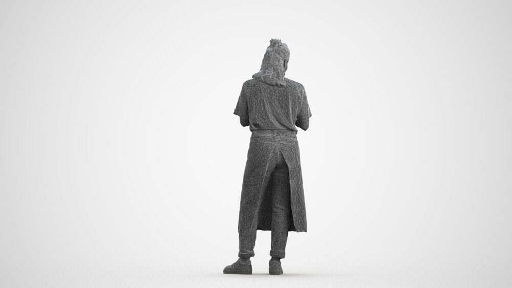 Waitstaff in Uniform with Notebook Modelo 3D - Descargar Character on ...