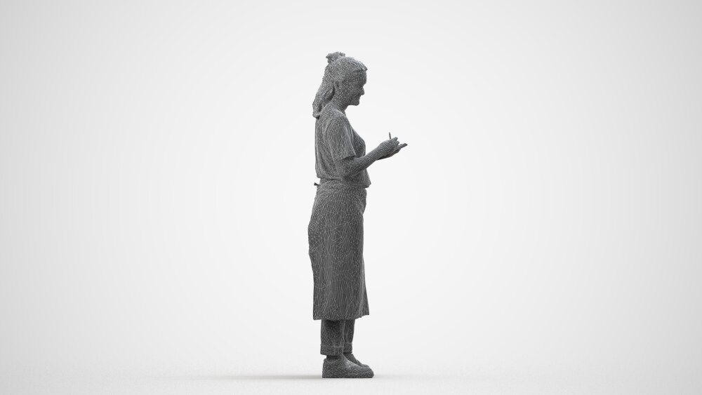 Waitstaff in Uniform with Notebook Modelo 3D - Descargar Character on ...