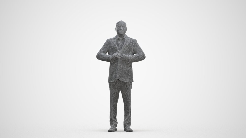 Hombre con Traje Negro y Camisa Formal Modelo 3D - Descargar Character ...