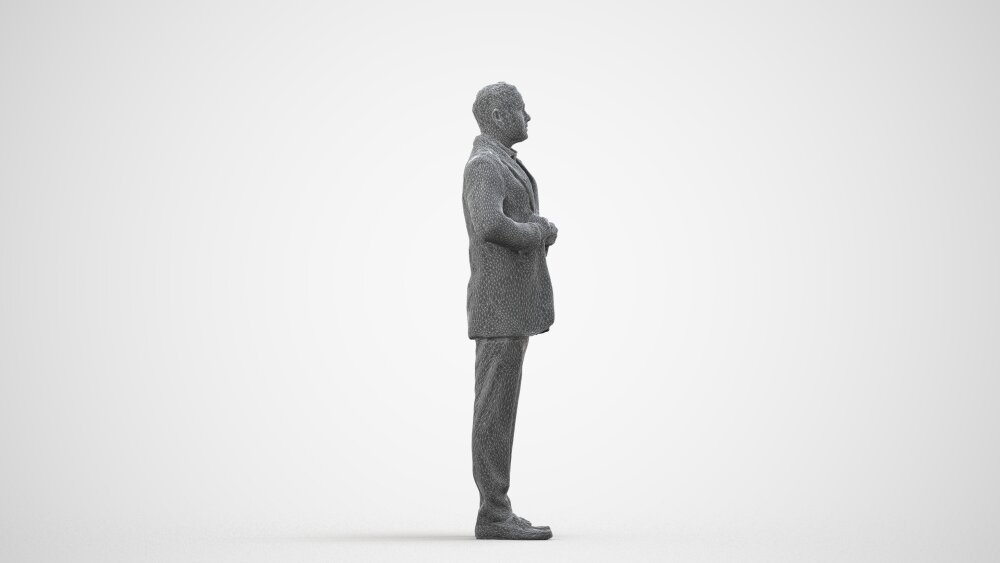 Hombre con Traje Negro y Camisa Formal Modelo 3D - Descargar Character ...