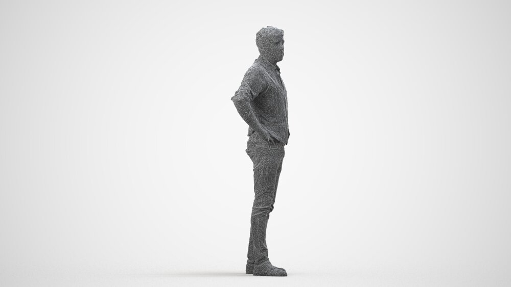 Hombre con Chaleco Casual y Vaqueros Modelo 3D - Descargar Character on ...