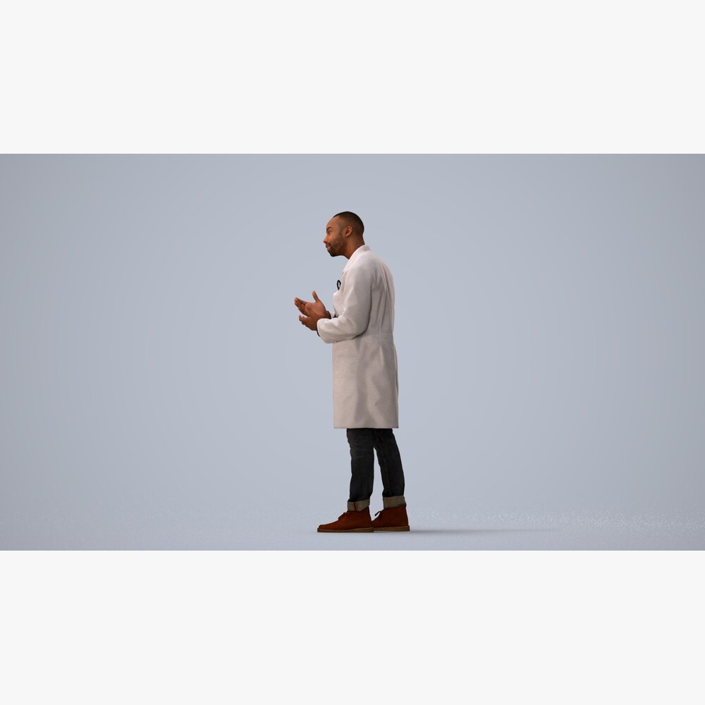 Man In a White Lab Coat 3D model - Download Character on 3DModels.org