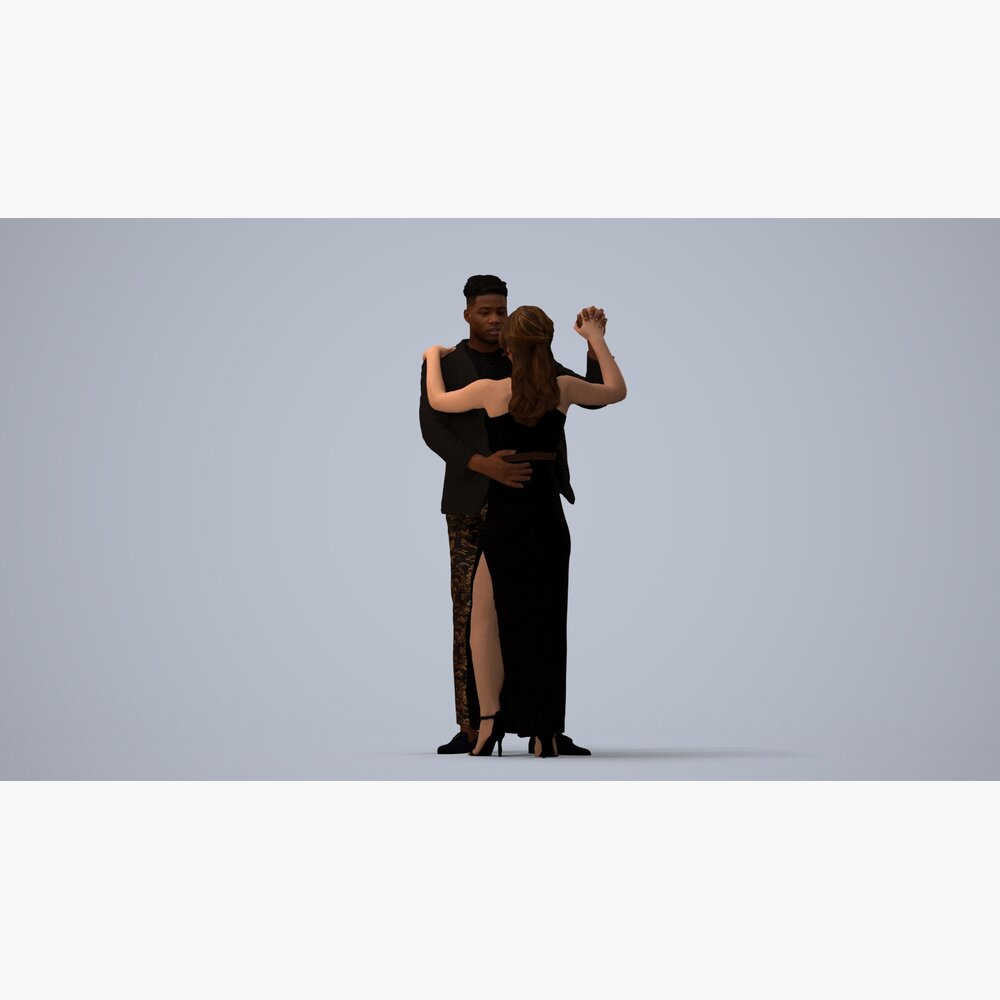 Couple Dancing 3D model - Download People on 3DModels.org
