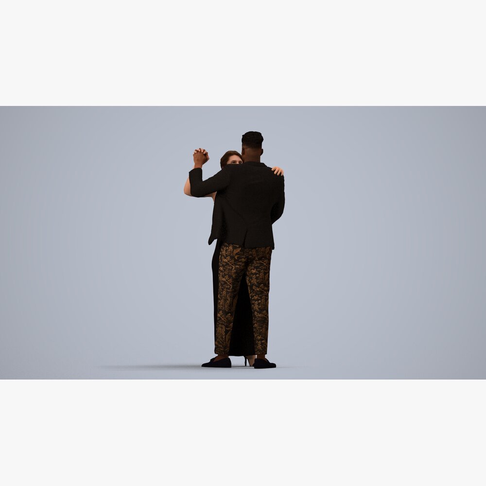 Couple Dancing 3D model - Download People on 3DModels.org