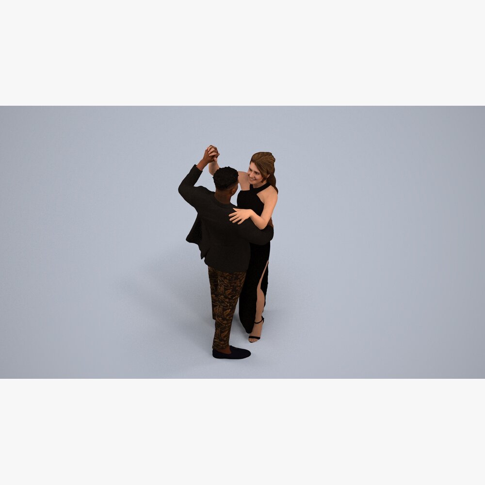 Couple Dancing 3D model - Download People on 3DModels.org