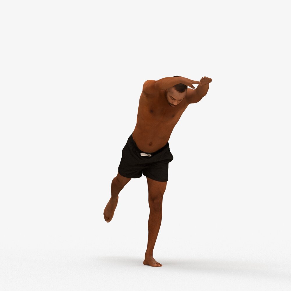 Man In Swimming Wear Diving 3D model - Download Character on 3DModels.org