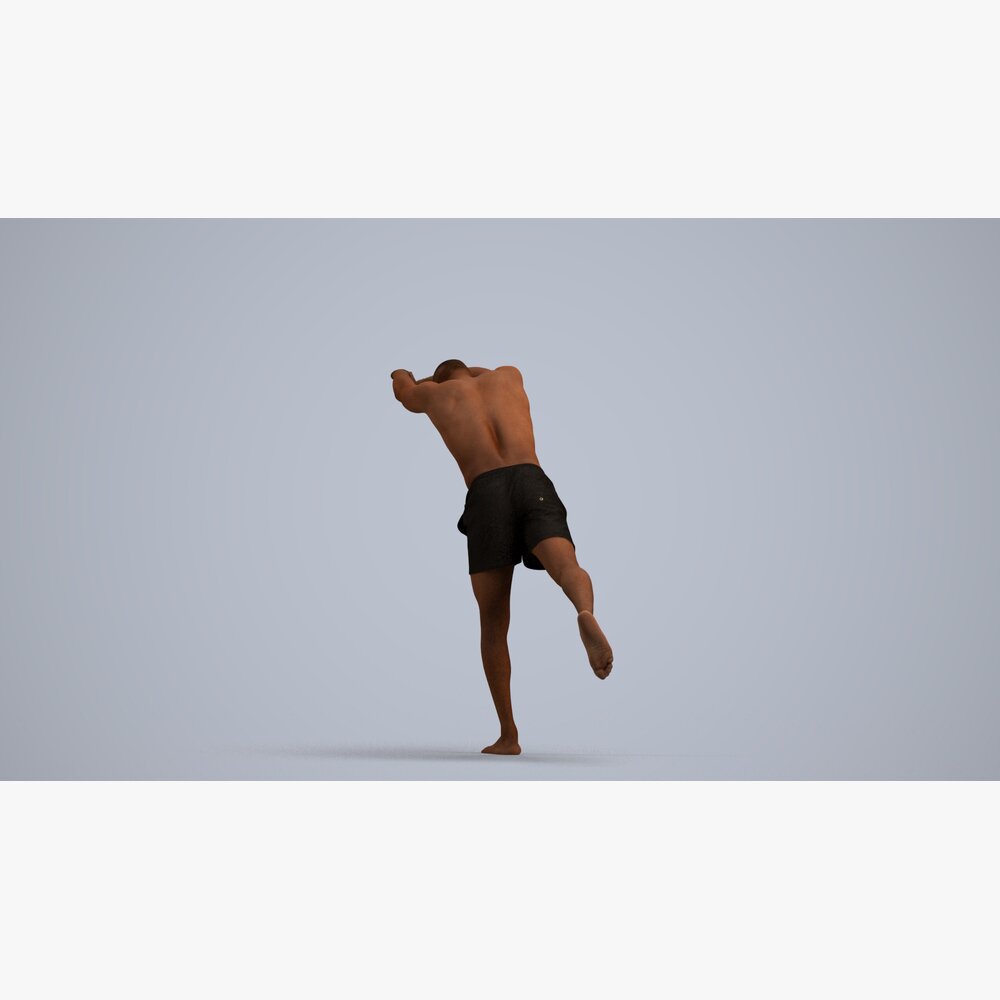 Man In Swimming Wear Diving 3D model - Download Character on 3DModels.org