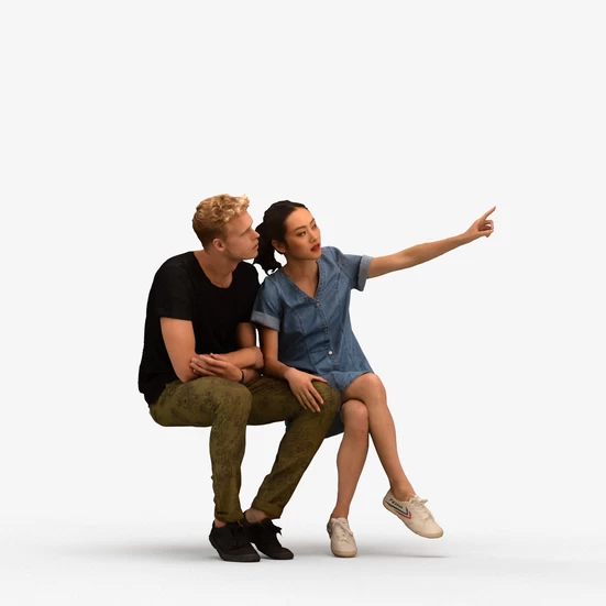 People sitting 3D Models Download - 3DModels.org
