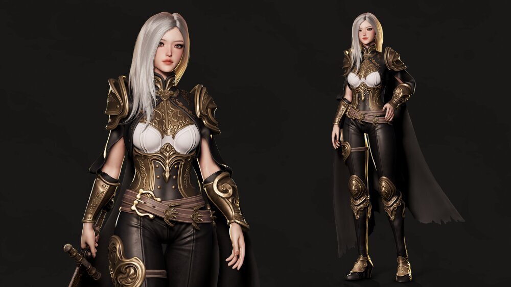 다크 판타지 여성 기사 칼리스타 3D 모델 - 다운로드 Character on 3DModels.org