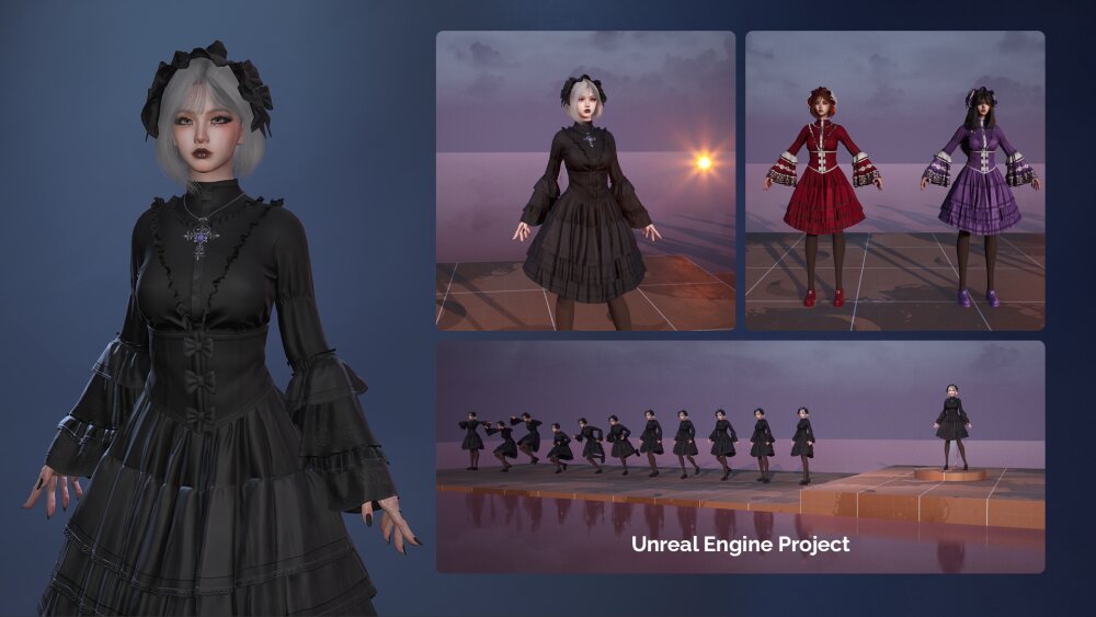 Dark Fantasy Gothic Girl Lilith 3D model - Download Character on ...