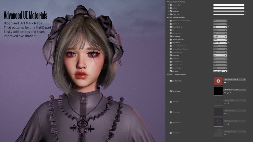 Dark Fantasy Gothic Girl Lilith 3D model - Download Character on ...