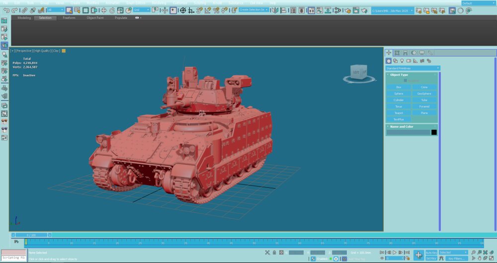Bradley M2A4 3D model - Download Fighting Vehicle on 3DModels.org
