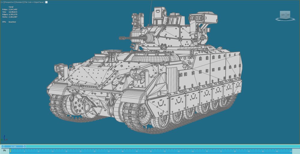 Bradley M2A4 3D model - Download Fighting Vehicle on 3DModels.org