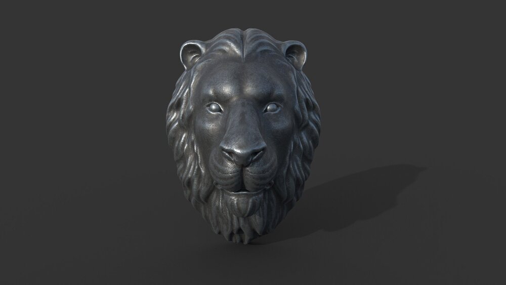 Medieval Lion Head Sculpture 3D model - Download Sculptures on 3DModels.org