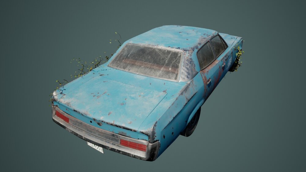 Abandoned Rusty Cars Unreal Pack 3D model - Download Sedan on 3DModels.org
